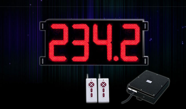 Gas Price LED Sign (Digital) 16 Inch Red with 4 Large Digits - Complete ...